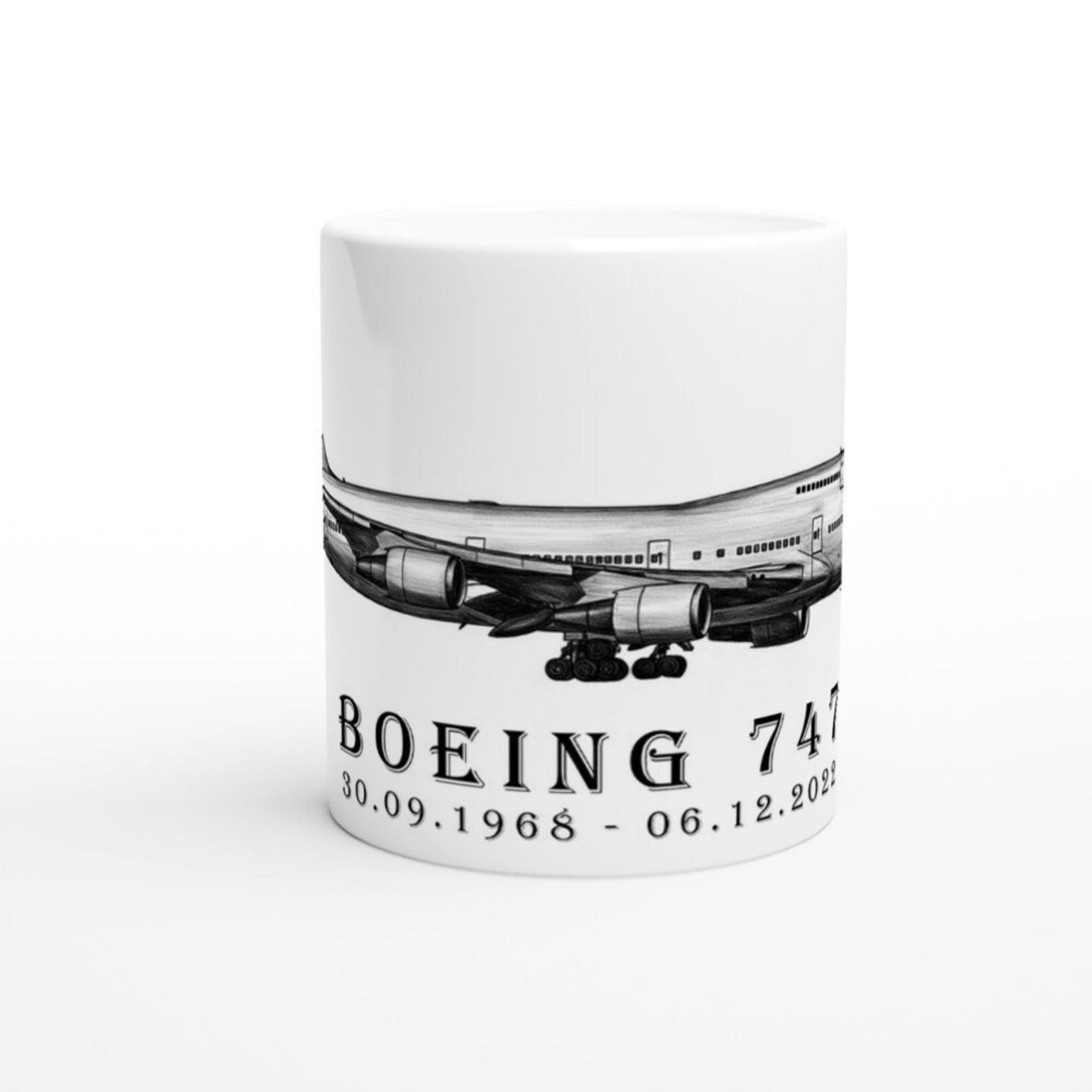 Boeing 747 Aircraft Draw Airplane Mug Gift Boeing 747 Mug Boeing747 ...