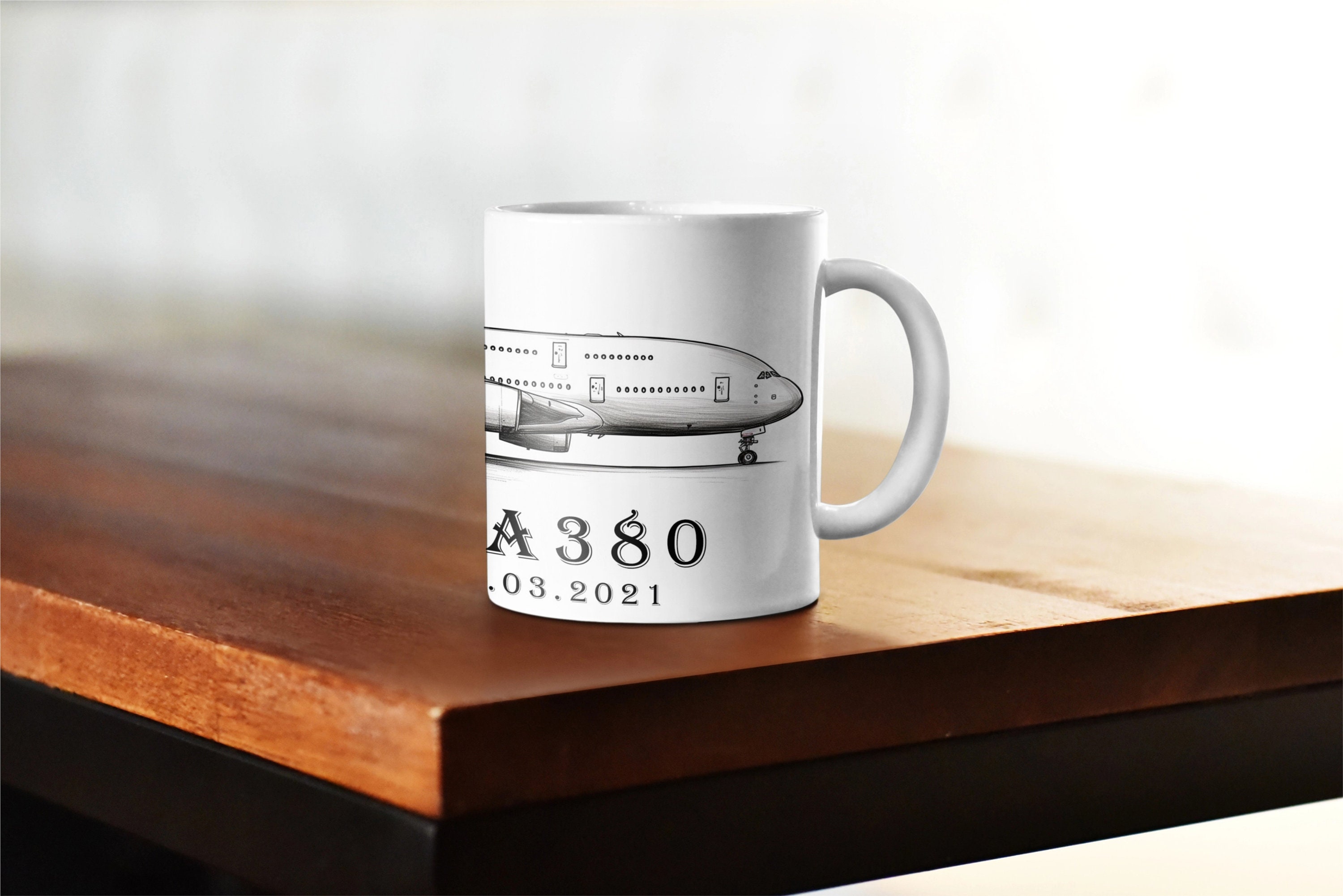 Airbus A380 Airplane Mug Aviation Gift Airbus Aircraft Mug A380 ...