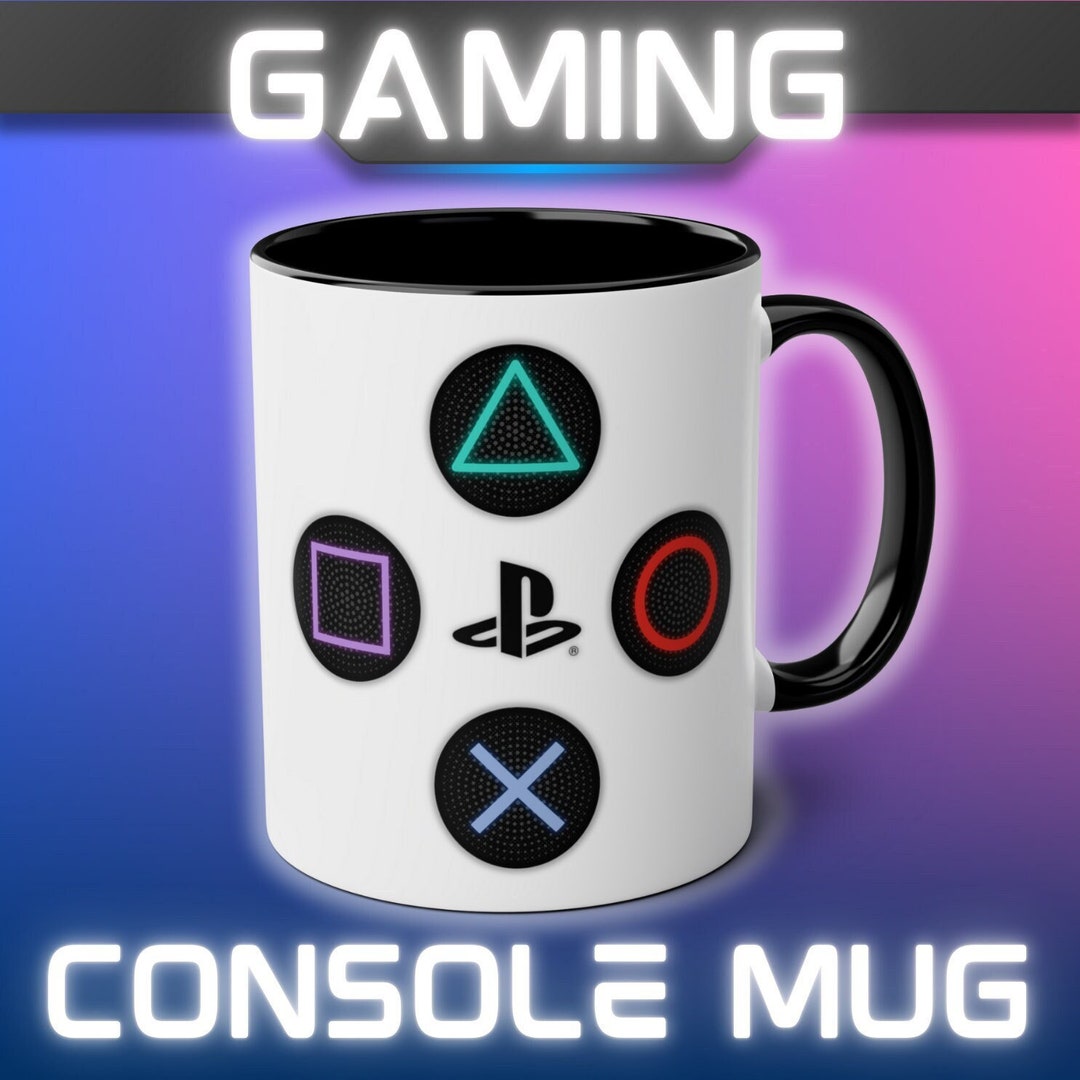 Gaming Mug Console Buttons Gamer Gift Mug Two-tone Gaming Essential Kit ...