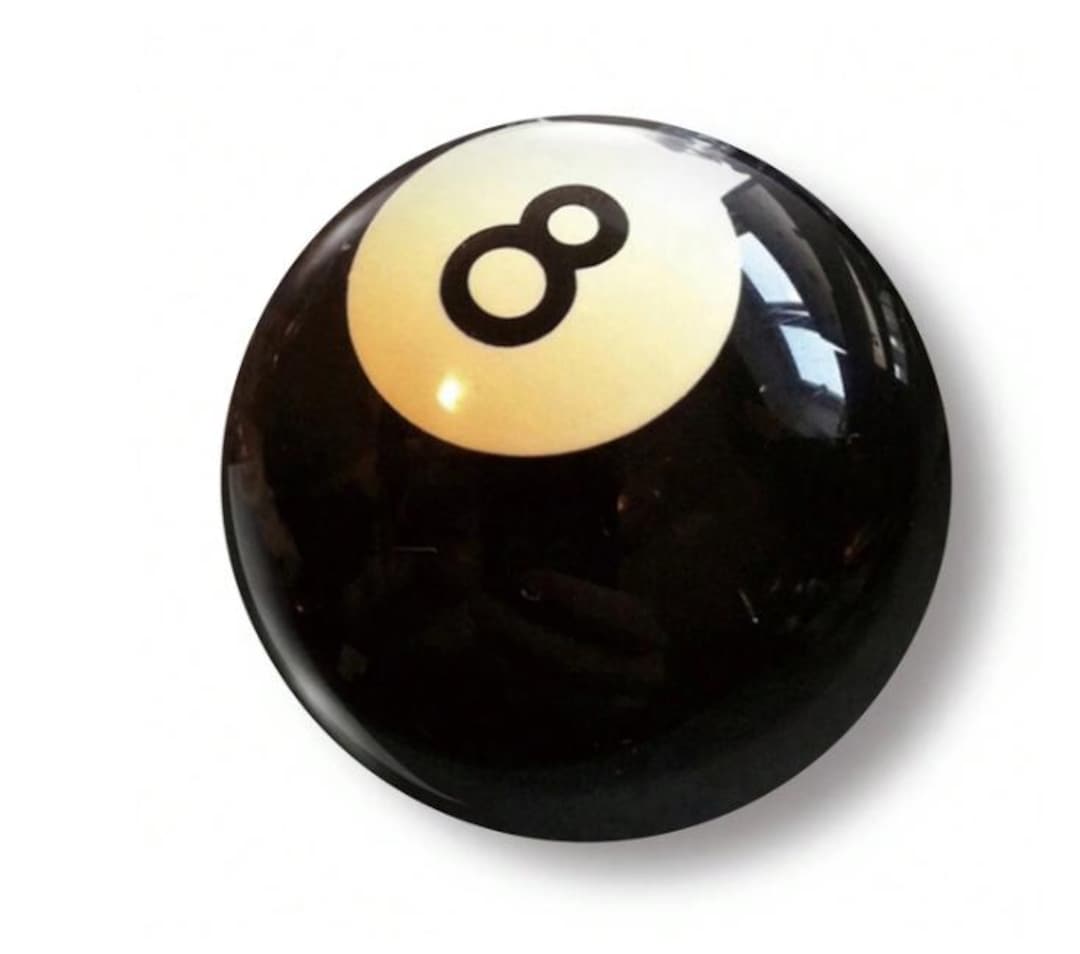 Magic 8 Ball Pin Badge Button Fall Out Boy so Much for 2our Dust ...