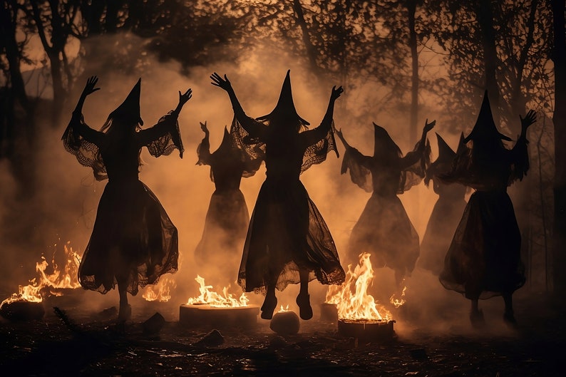 Woodland Witches Gothic Photo Dancing Witches of the Forest Digital ...