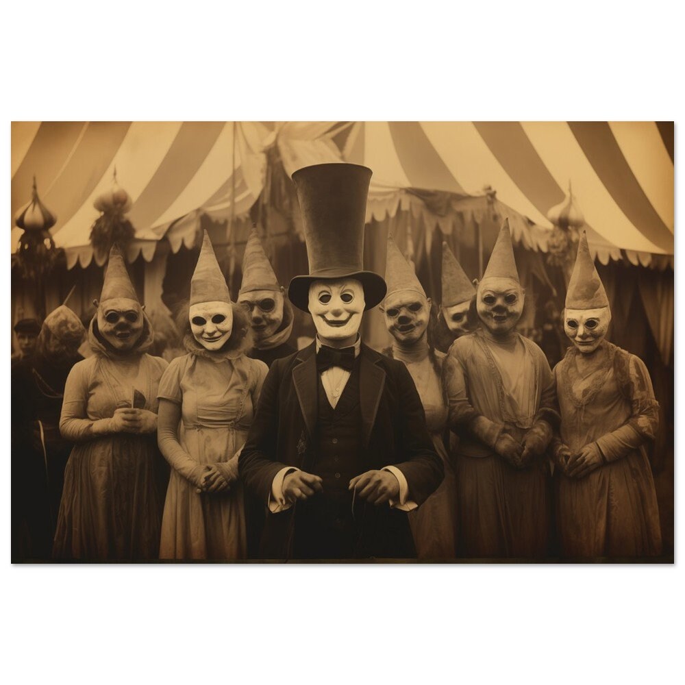 Freakshow Carnival Vintage Gothic Photo - Creepy Freakshow Circus Art ...