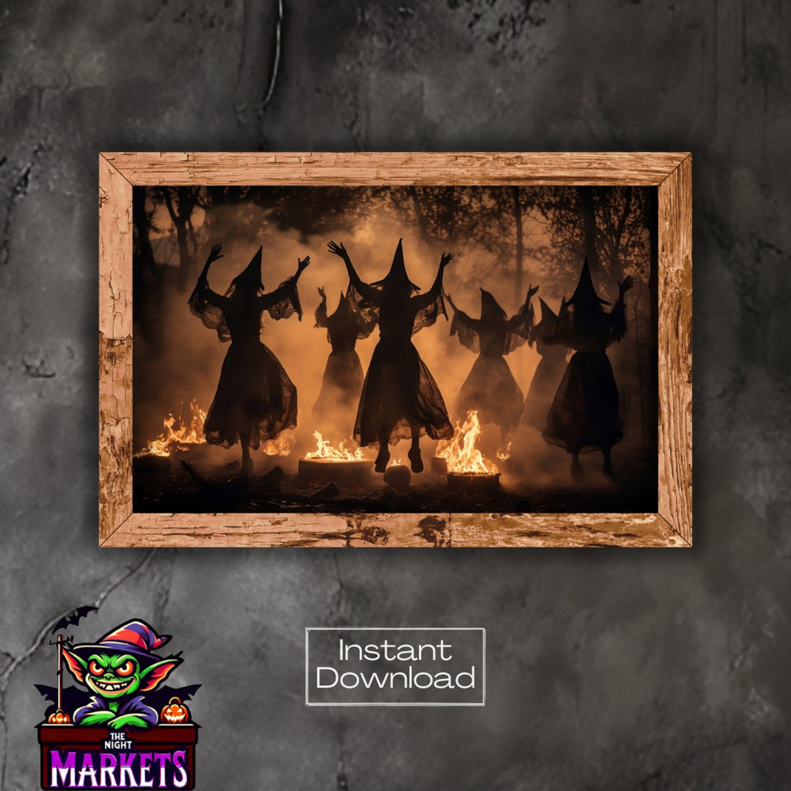 Woodland Witches Gothic Photo Dancing Witches of the Forest Digital ...