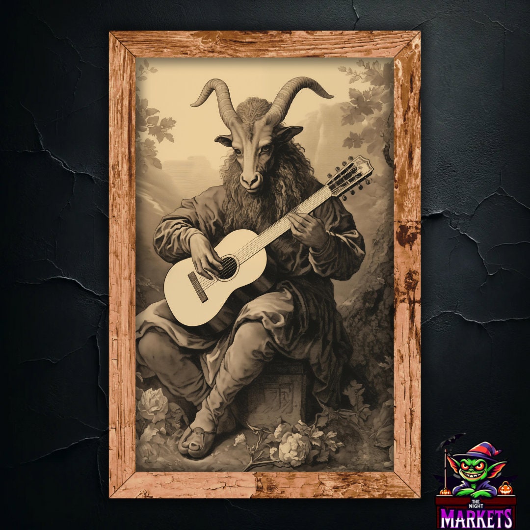 Baphomet Satanic Goat Poster - Tenacious D Inspired Rock and Roll Devil ...