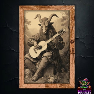 Baphomet Satanic Goat Poster - Tenacious D Inspired Rock and Roll Devil ...