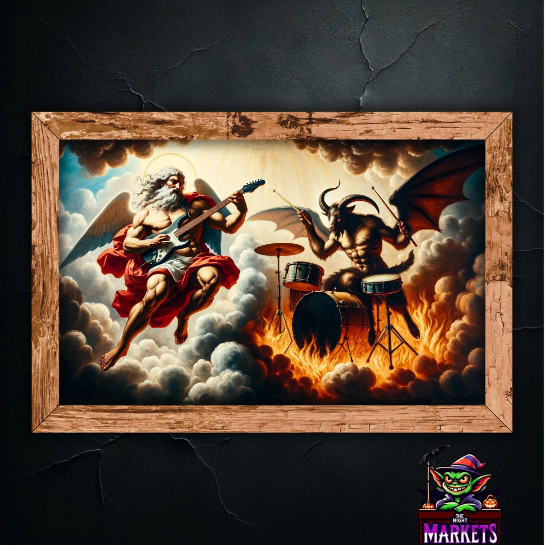 Rock Band Poster: Heaven and Hell Battle of Bands - Unique Heavy Metal ...