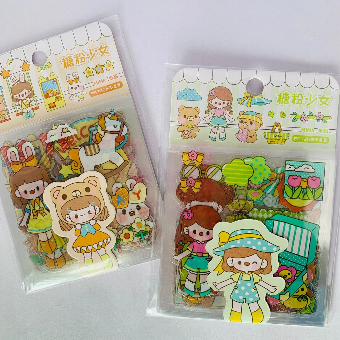 Chibis & Teddies Kawaii Sticker Pack 15 Sheets - Etsy