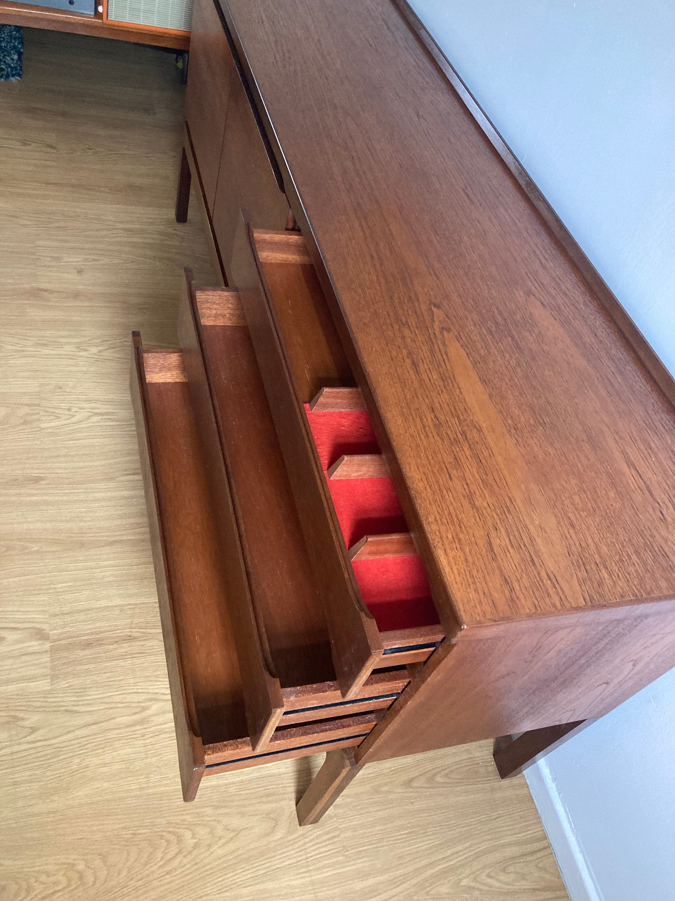 Meredew Mid Century Sideboard Dark Teak Finish - Etsy UK
