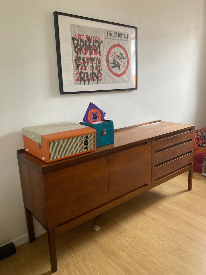 Meredew Mid Century Sideboard Dark Teak Finish. Item is in Motherwell ...