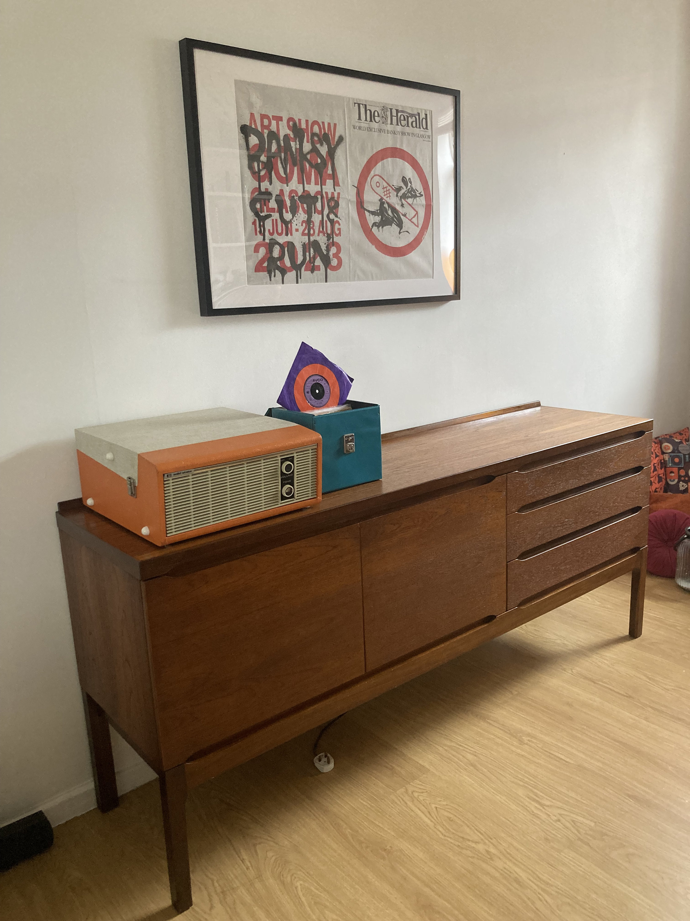Meredew Mid Century Sideboard Dark Teak Finish. Item is in Motherwell ...