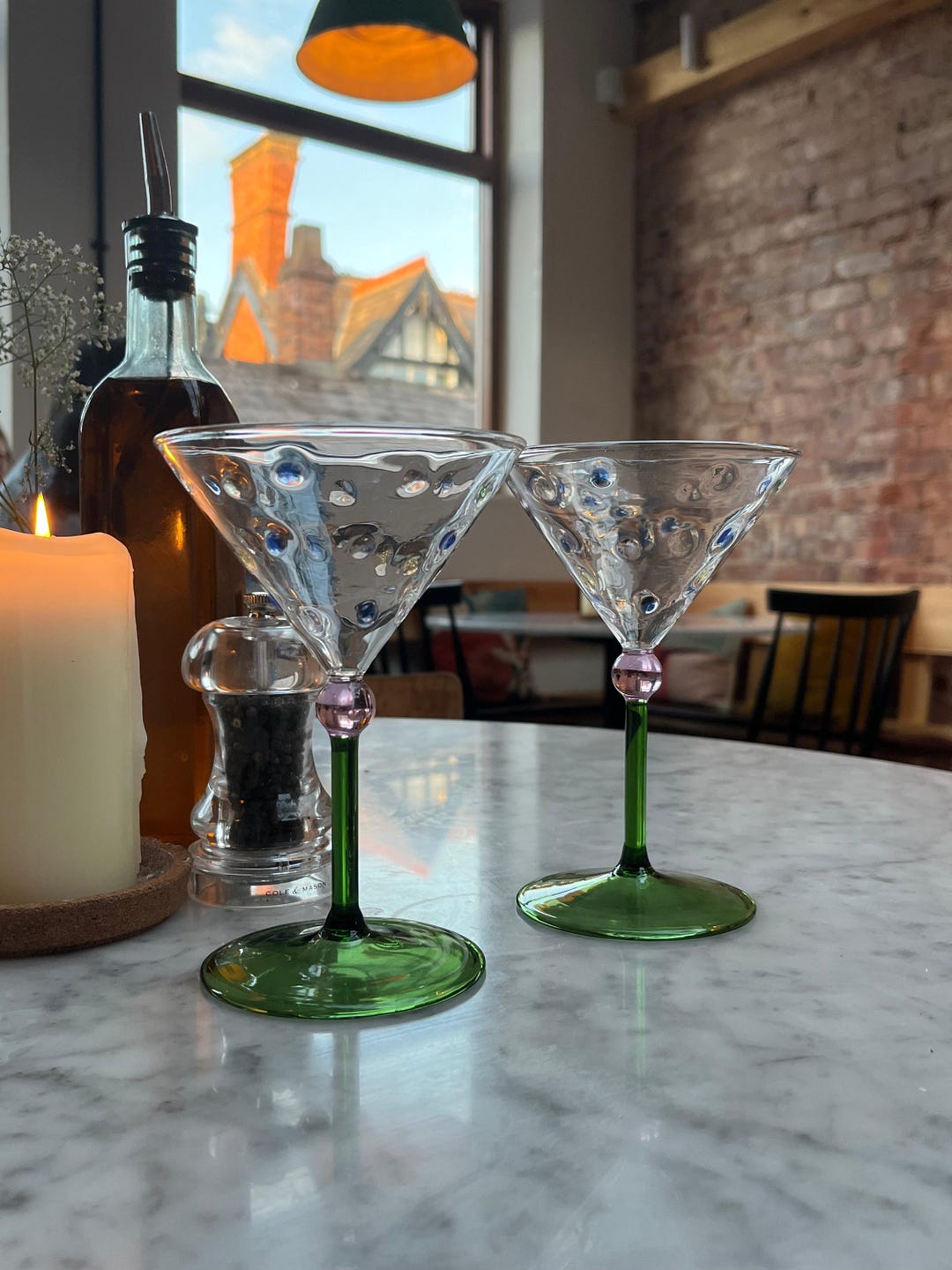 Funky and Stylish Martini Glass Set of Two - Etsy UK