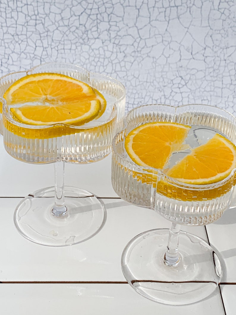 Floral Shaped Cocktail Glass - Etsy UK