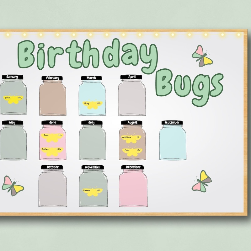 Classroom Birthday Chart - Etsy