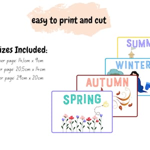 Seasons Flashcards, Seasons of the Year, Four Seasons, Seasons Chart ...