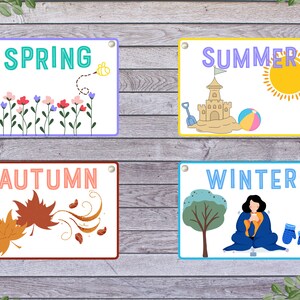 Seasons Flashcards, Seasons of the Year, Four Seasons, Seasons Chart ...