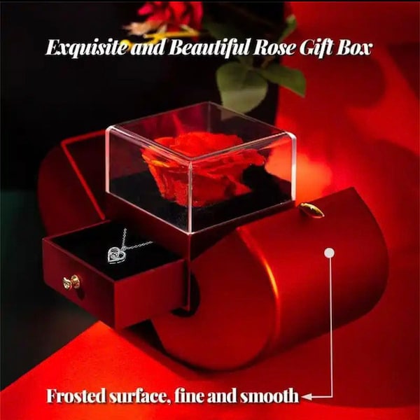 Eternal Rose Box With Necklace - Etsy