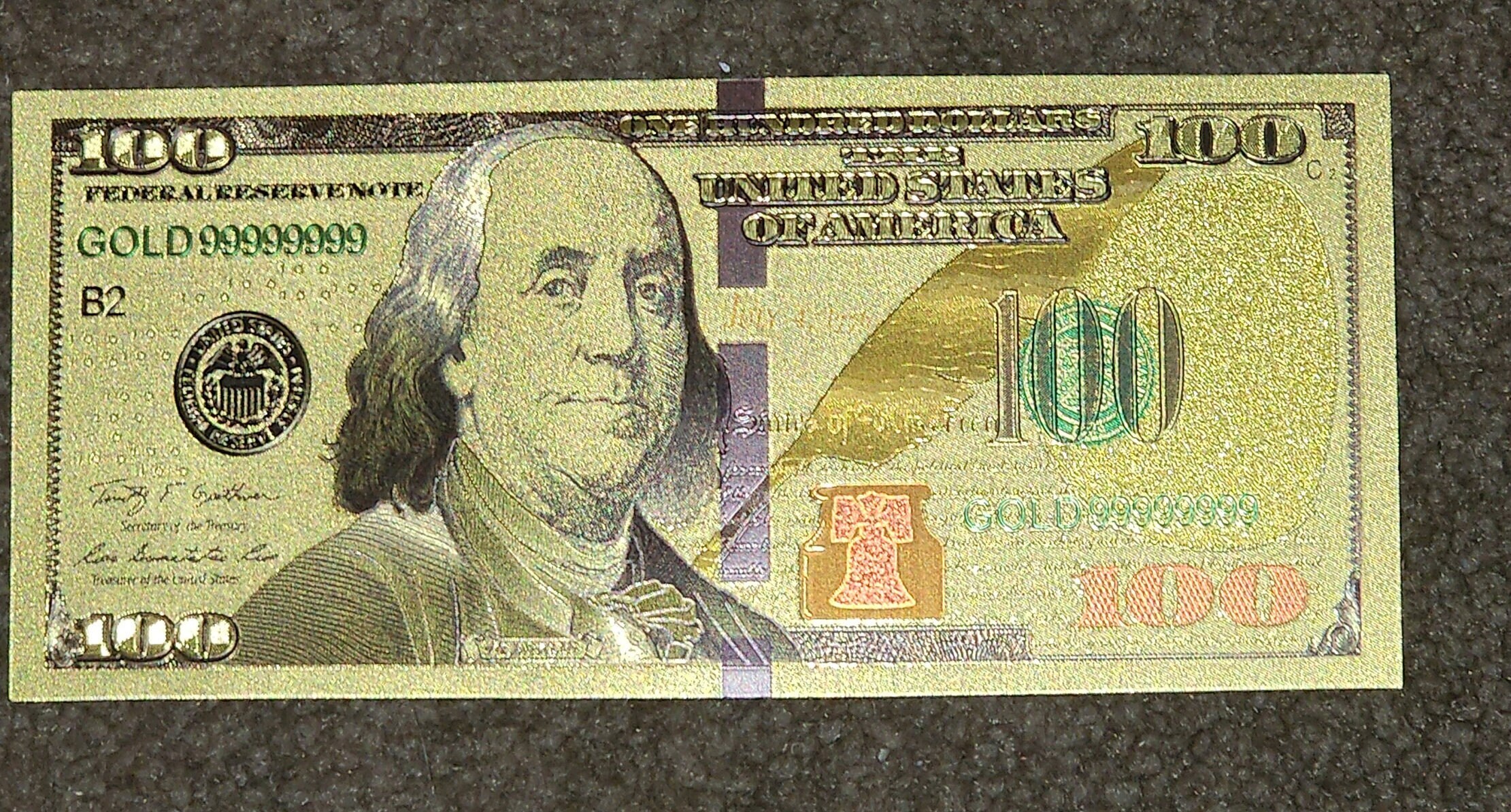 Set of 7 Gold Leaf Bills .999 Gold - Etsy