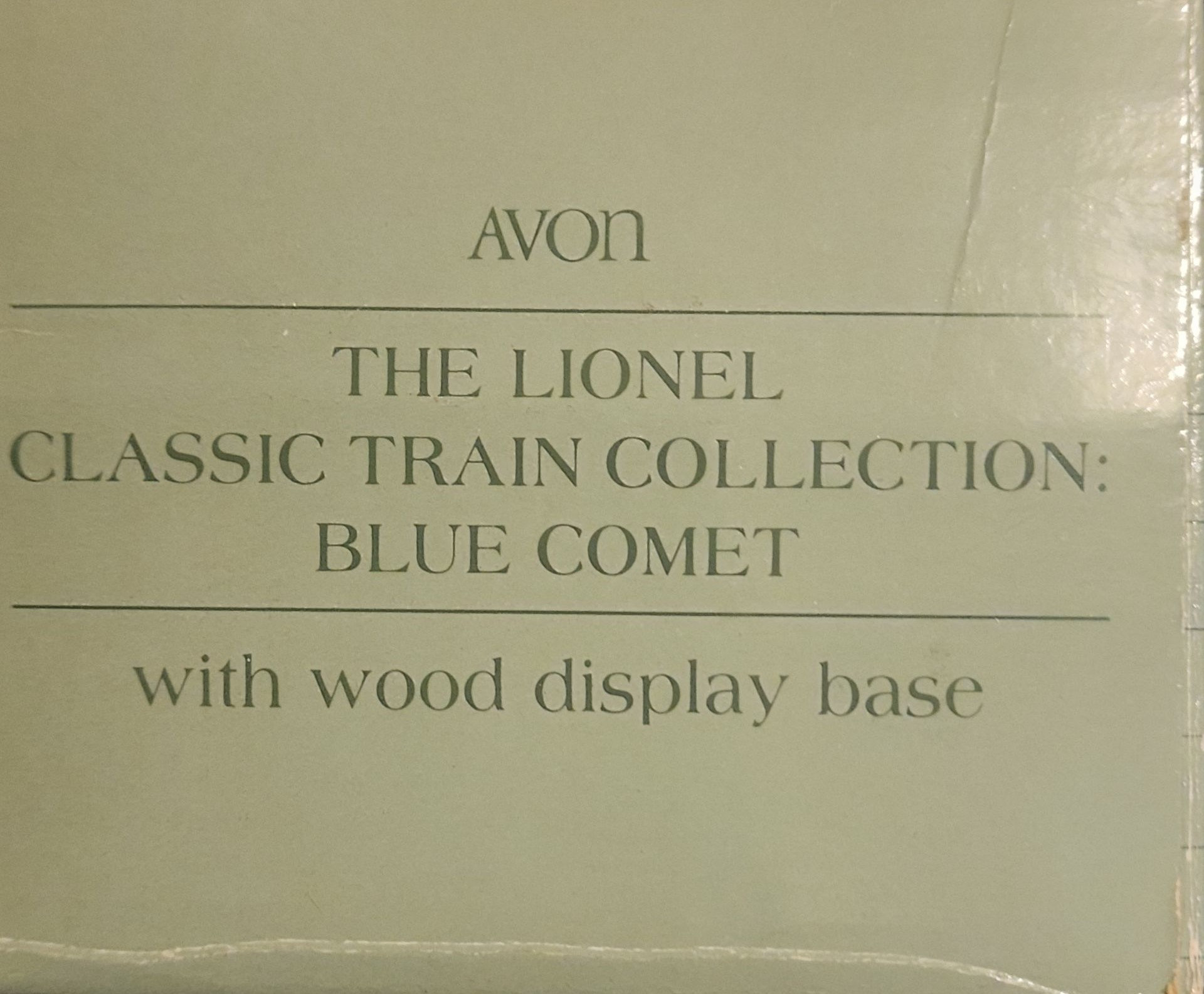 Vintage 1991, Avon Blue Comet Train by Lionel on Wood Base, New in Box ...