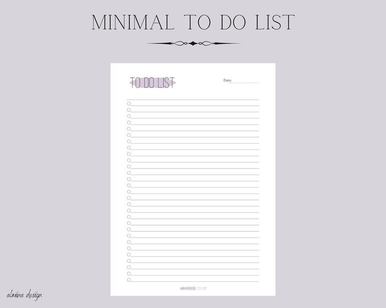 Minimal to Do List Printable Task List Template - Etsy