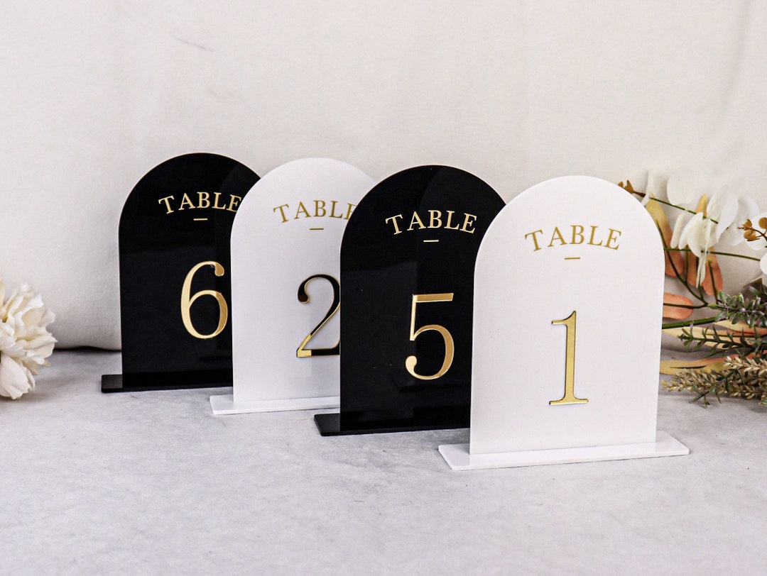 1-80 Table Numbers Arch Table Numbers Acrylic Table - Etsy