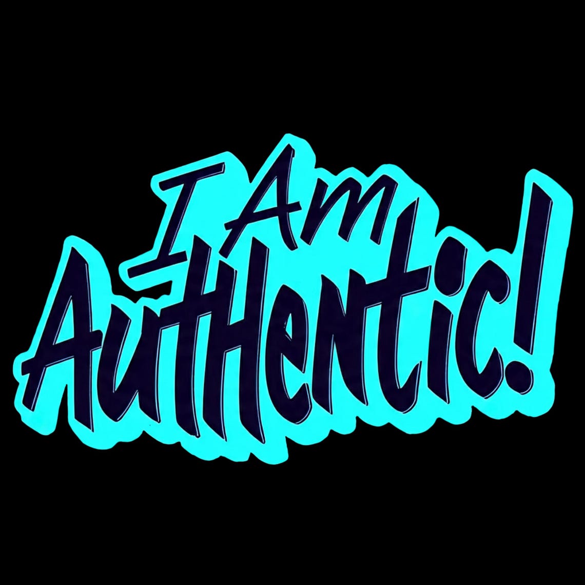 I Am Authentic PNG Sticker Digital Download With a Transparent ...