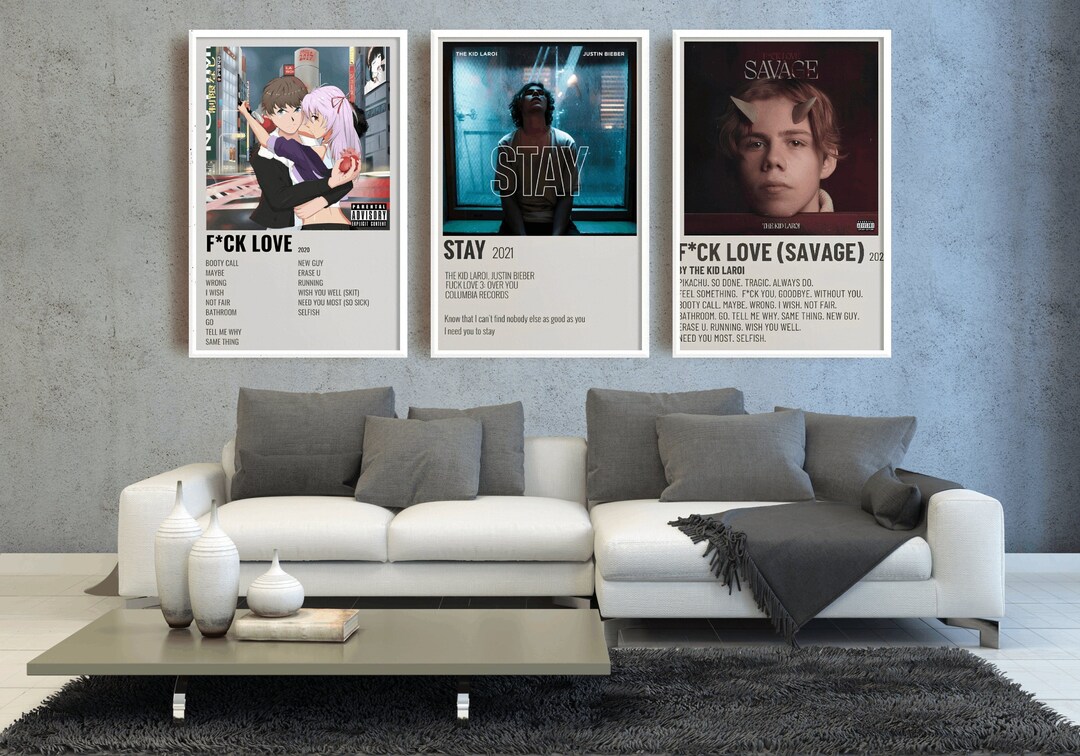 Set of 3 the Kid Laroi Poster Kid Laroi Fuck Love Poster - Etsy