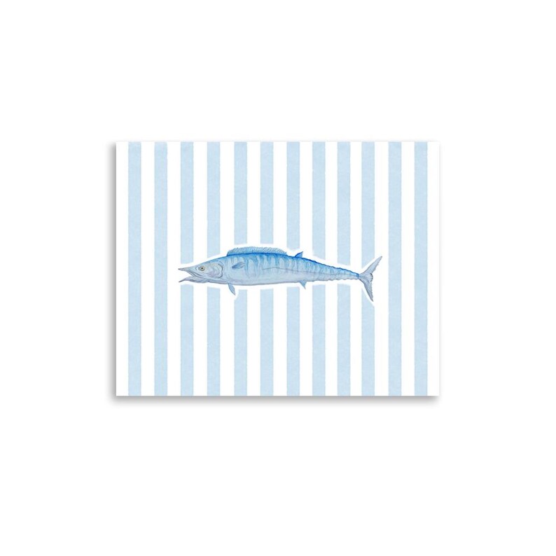 Wahoo Fish Wall Art Print | Coastal Watercolor Art | Ocean Fishing Art ...