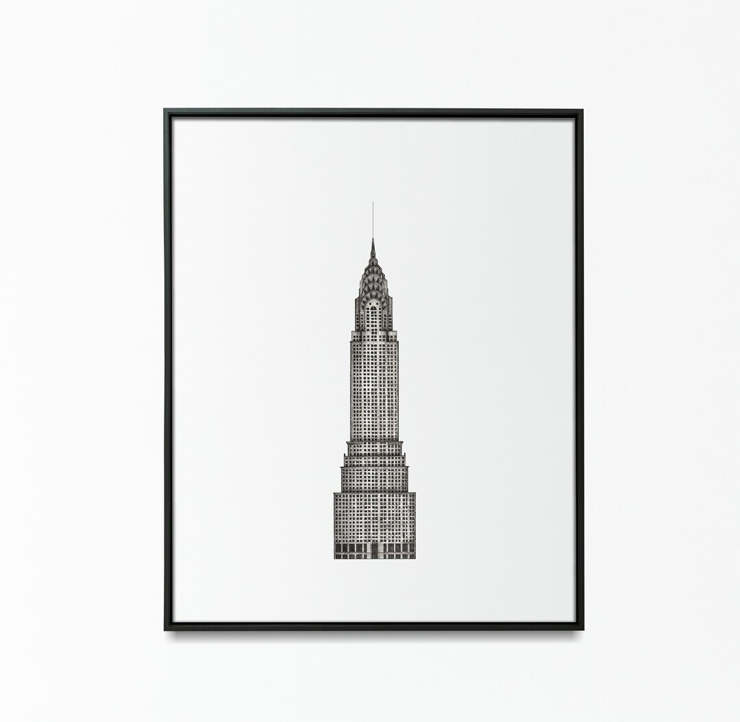 Chrysler Building Ink Drawing | NYC Art Print - Etsy