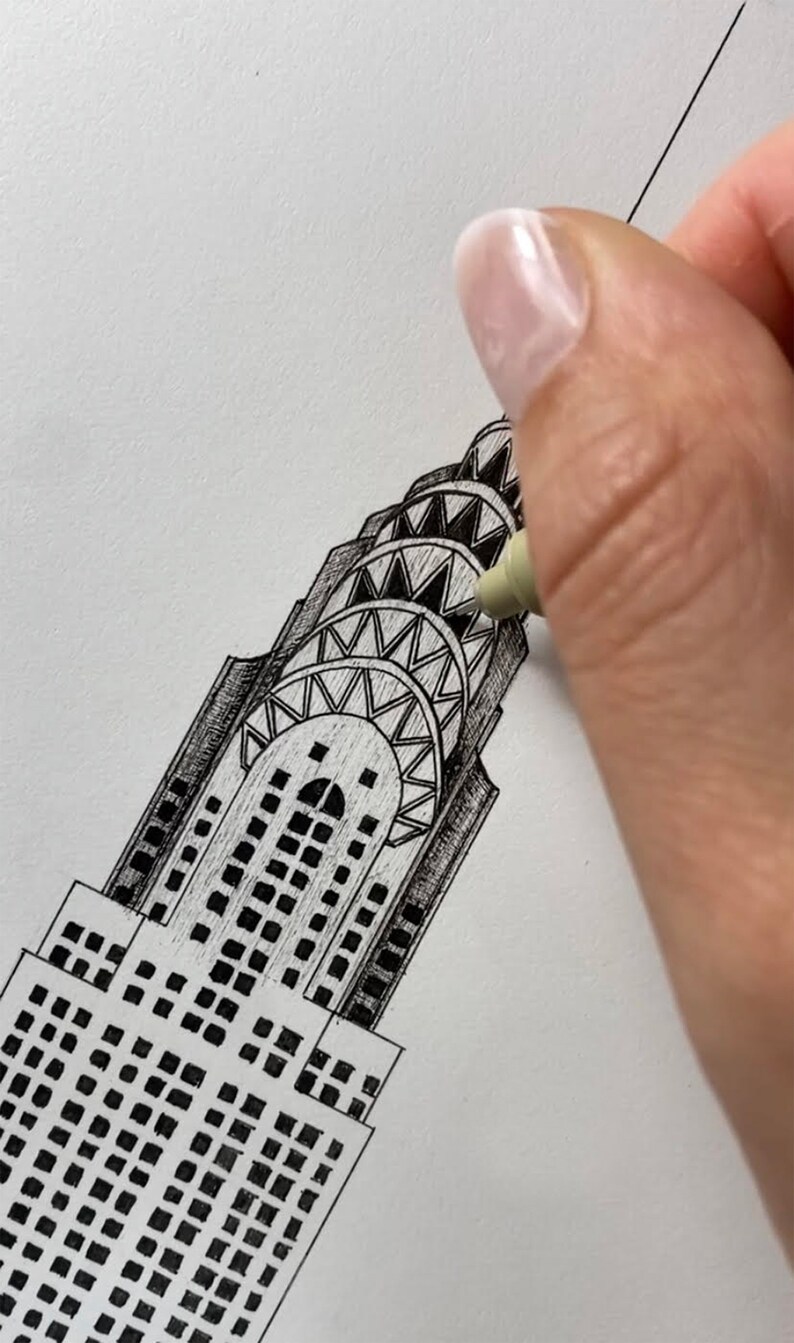 Chrysler Building Print | NYC Iconic Landmark | New York Travel Poster ...