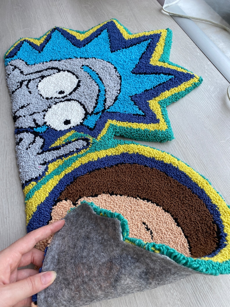 Rick and Morty, Rick and Morty Rug, Tufting Rug, Rick and Morty Custom ...