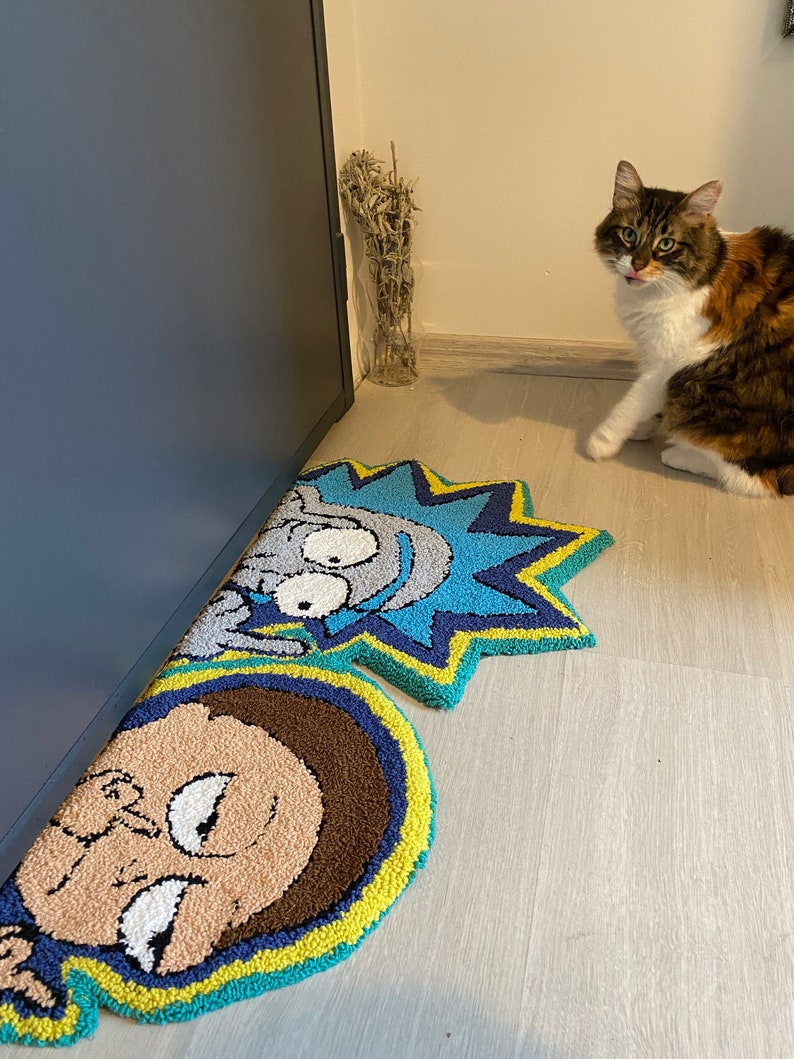 Rick and Morty, Rick and Morty Rug, Tufting Rug, Rick and Morty Custom ...