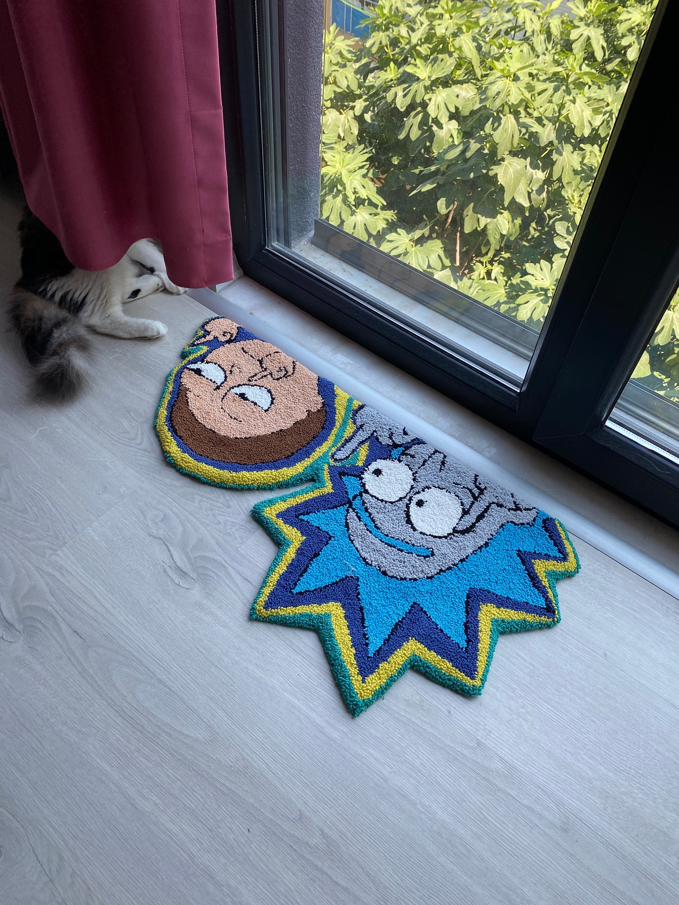 Rick and Morty, Rick and Morty Rug, Tufting Rug, Rick and Morty Custom ...