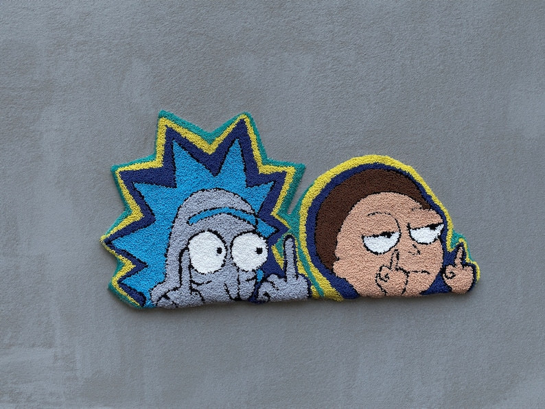 Rick and Morty, Rick and Morty Rug, Tufting Rug, Rick and Morty Custom ...