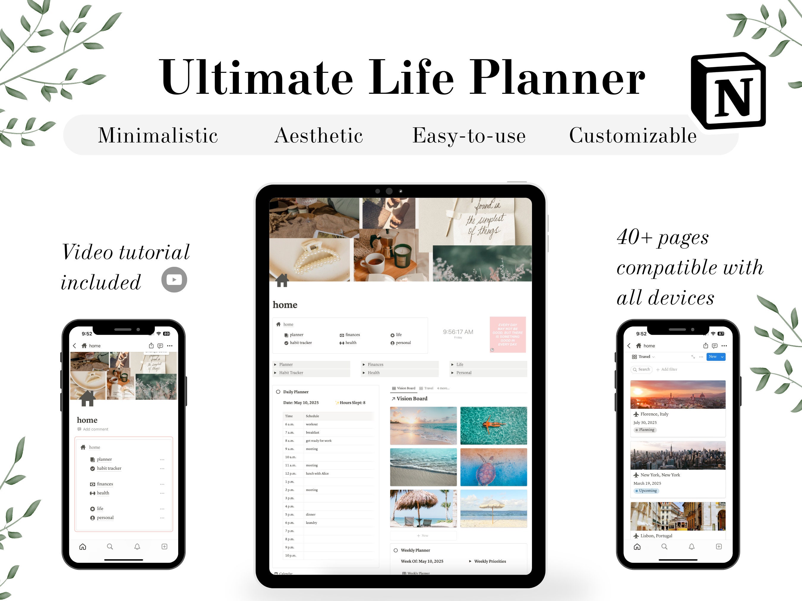 The Ultimate Notion Planner Template, Notion Template, Notion Life Planner, Notion Planner ...