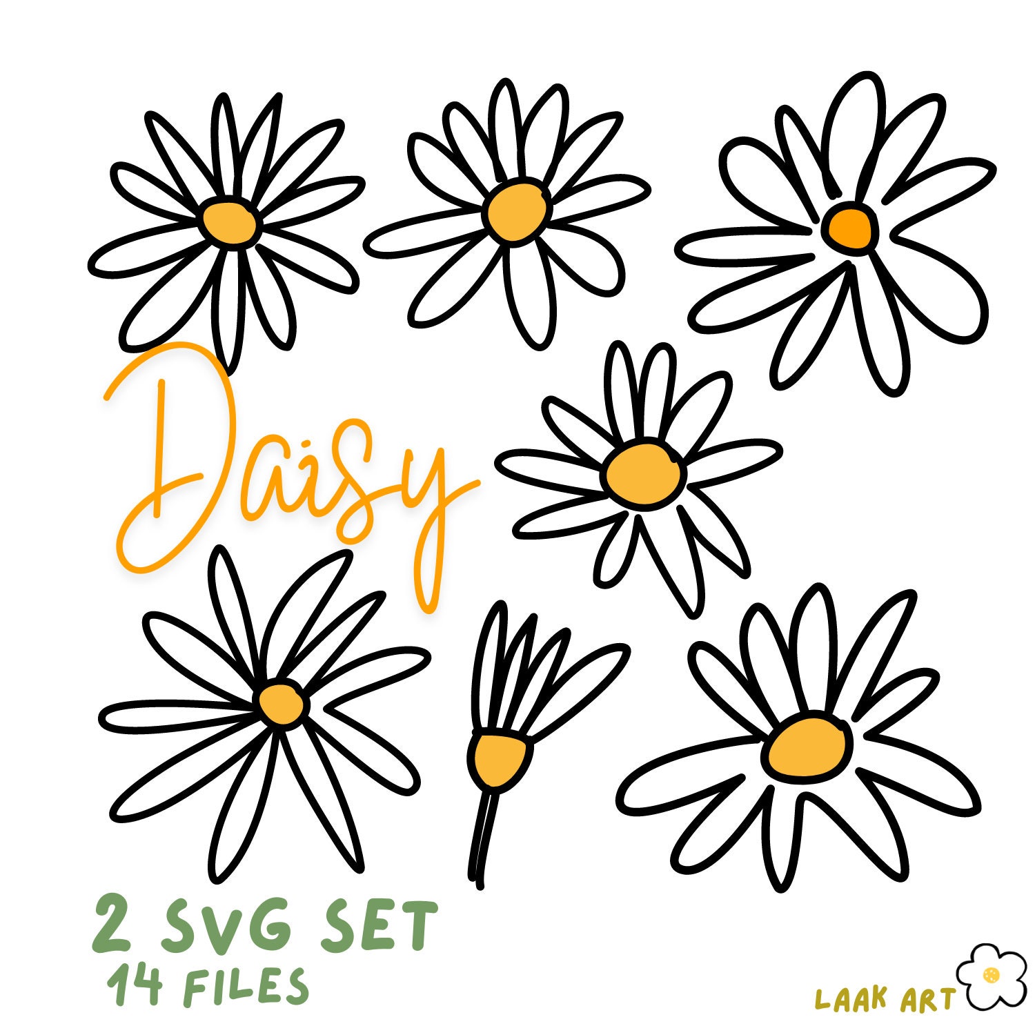 Daisy Doodle Set - Etsy