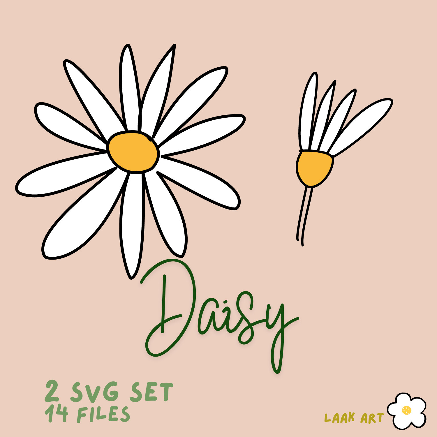 Daisy Doodle Set - Etsy