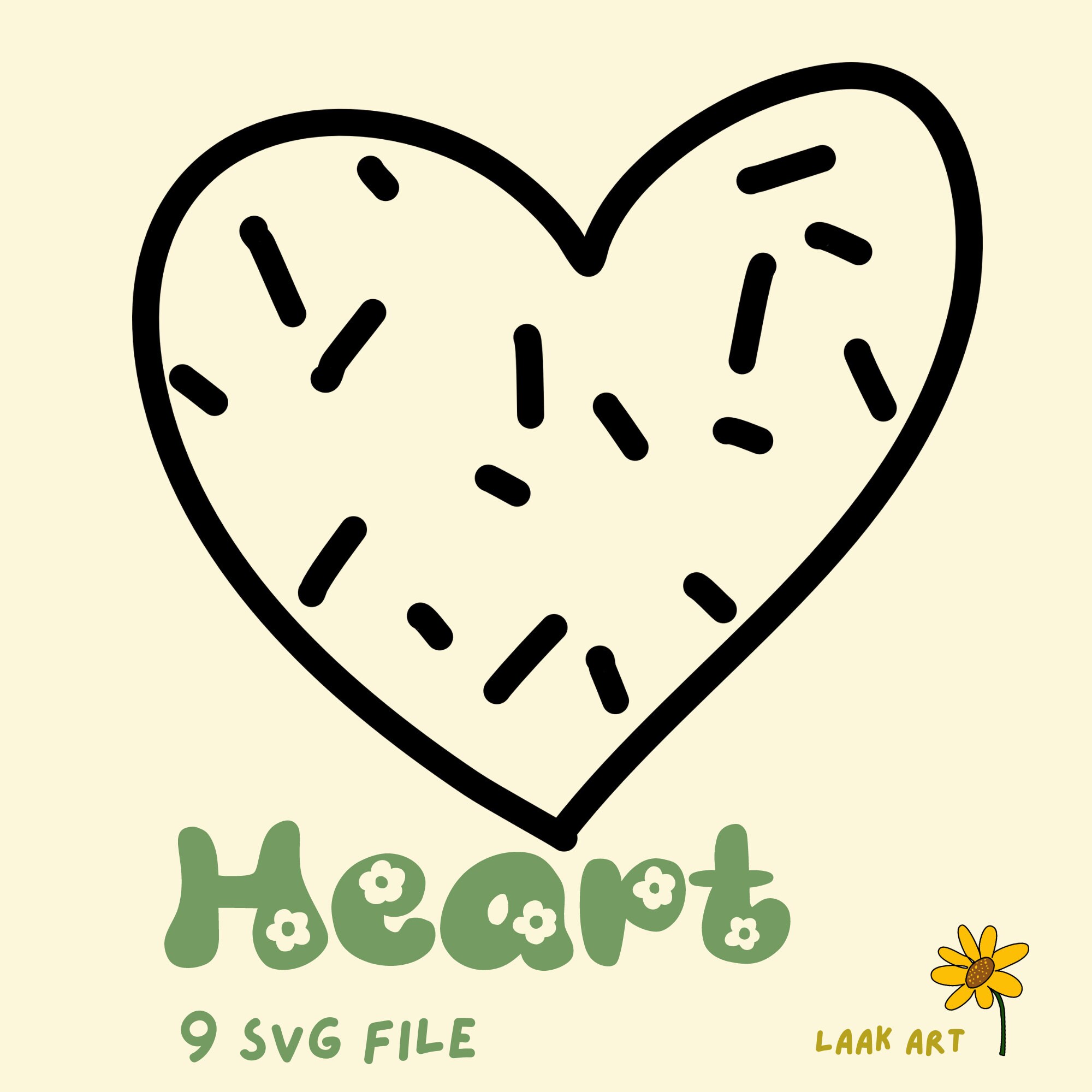 Heart Doodle Svg Set - Etsy