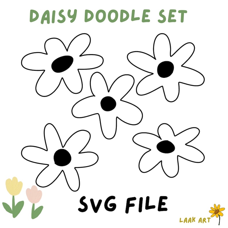 Daisy Doodle Set - Etsy