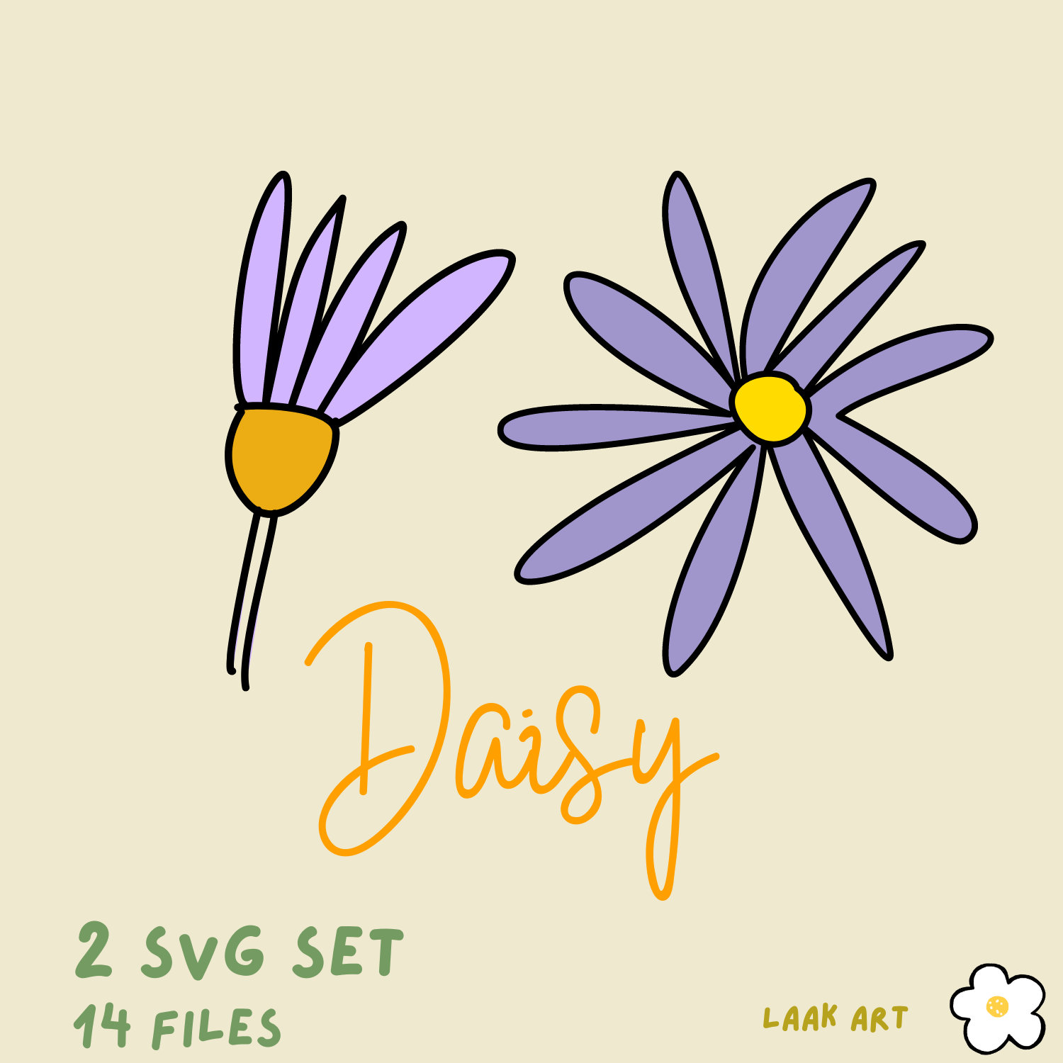 Daisy Doodle Set - Etsy
