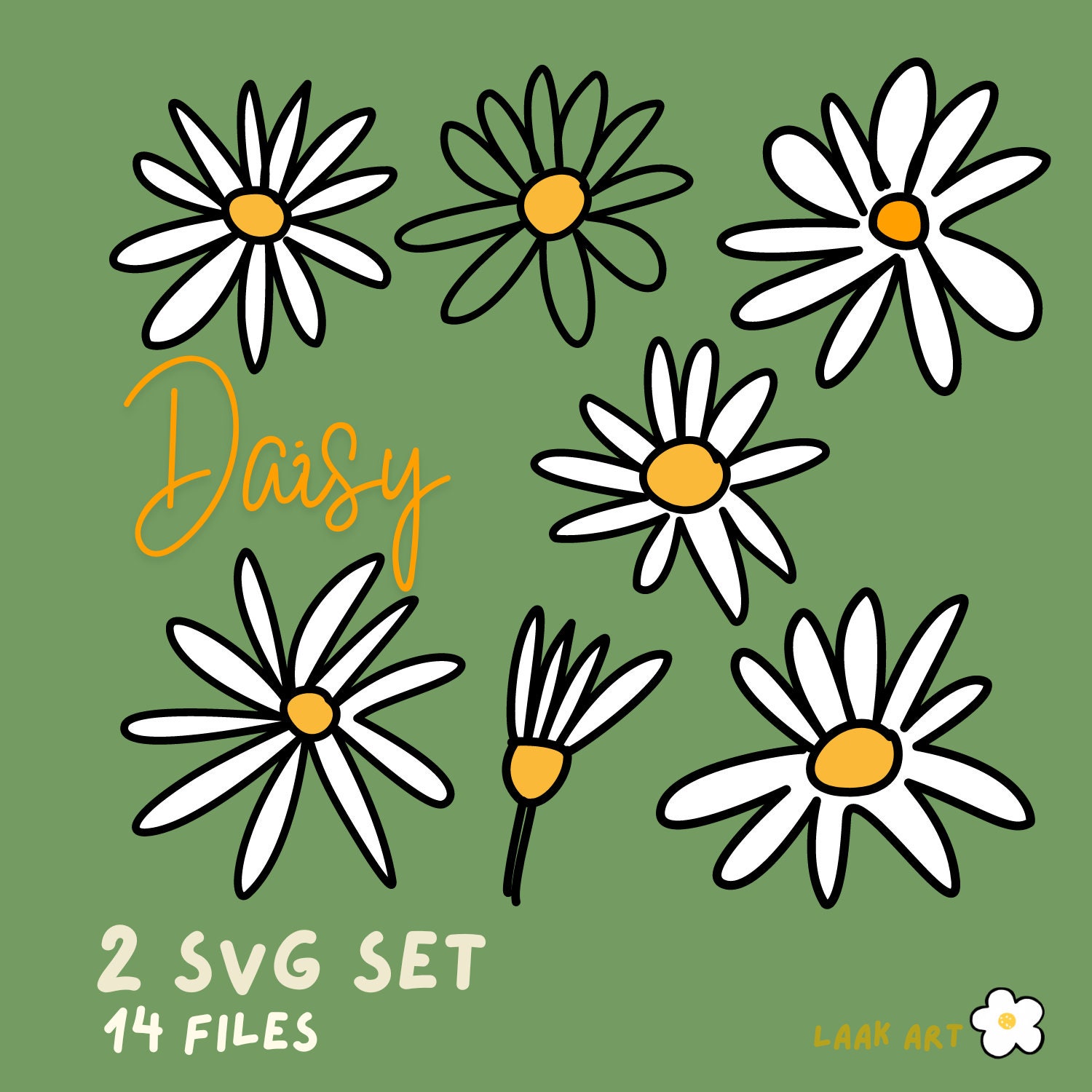 Daisy Doodle Set - Etsy