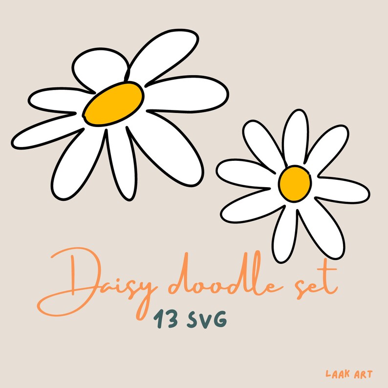 Daisy Doodle Set - Etsy
