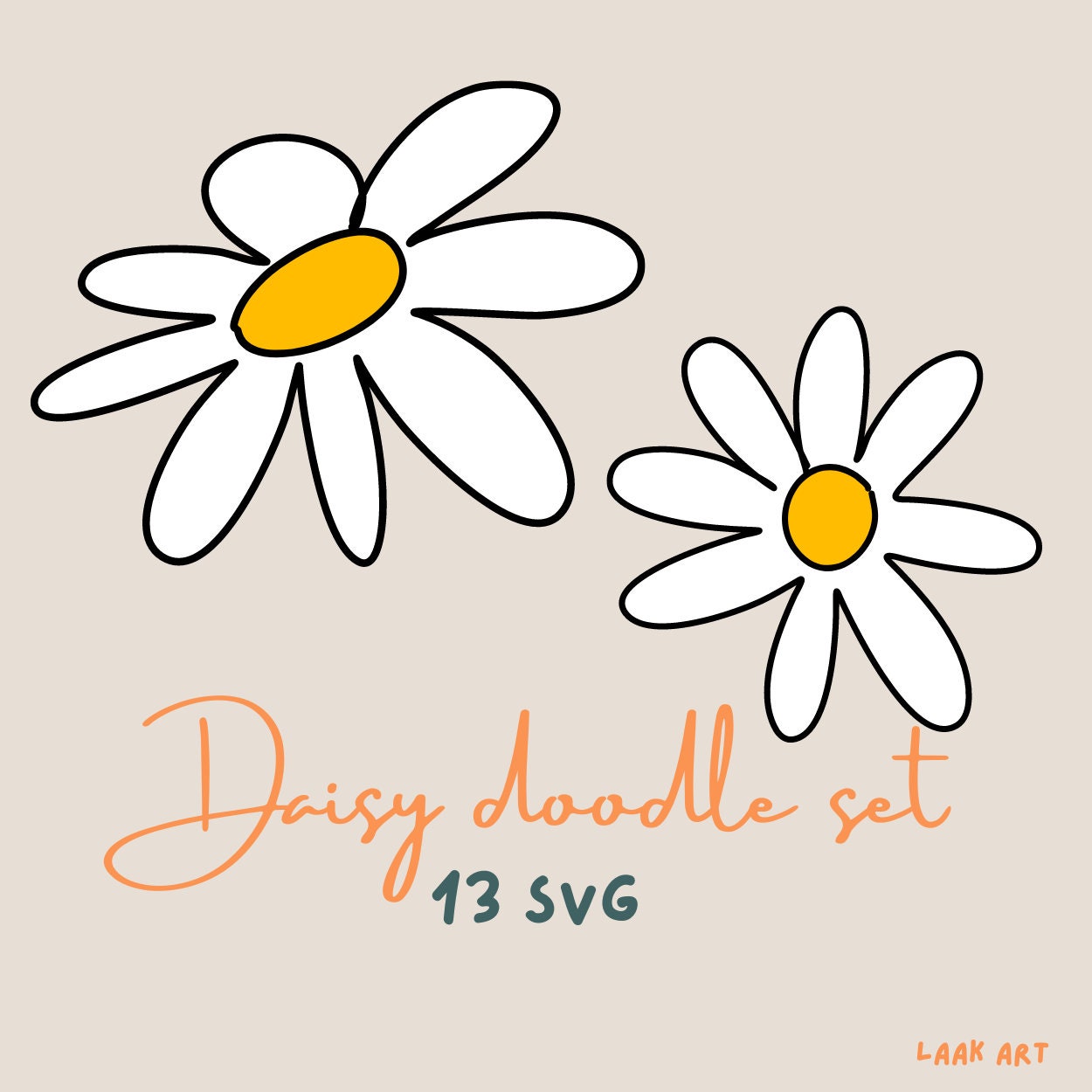 Daisy Doodle Set - Etsy
