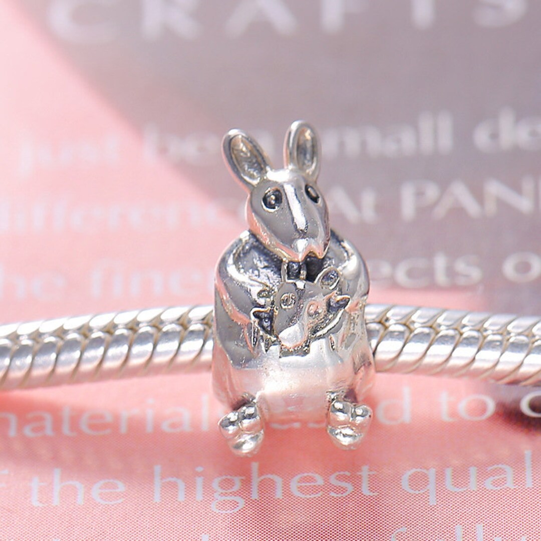 Pandora Charm Kangaroo Mum and Baby & Pouch S925 Ale - Etsy