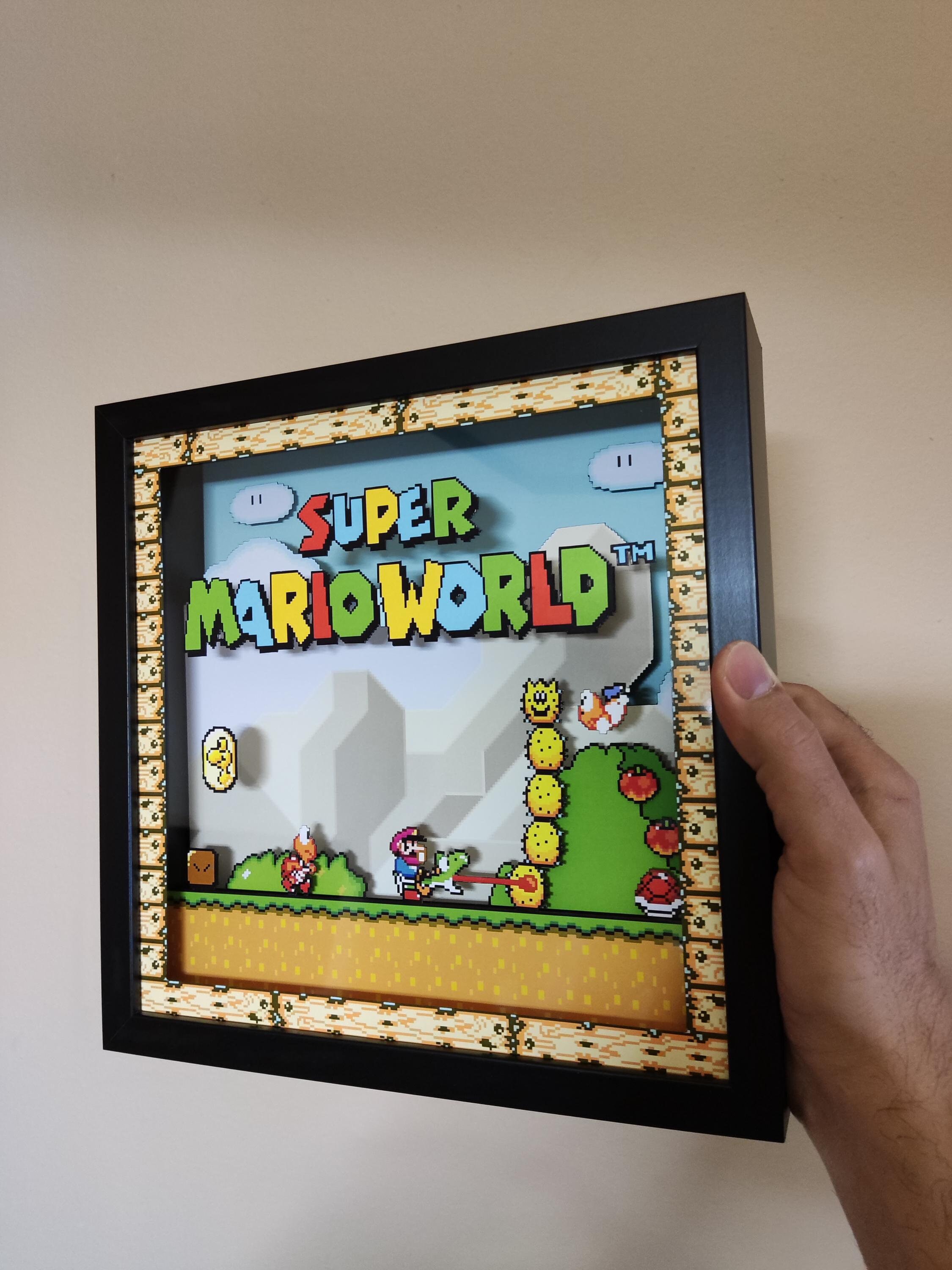 Super Mario World 3d Shadow Box - Etsy