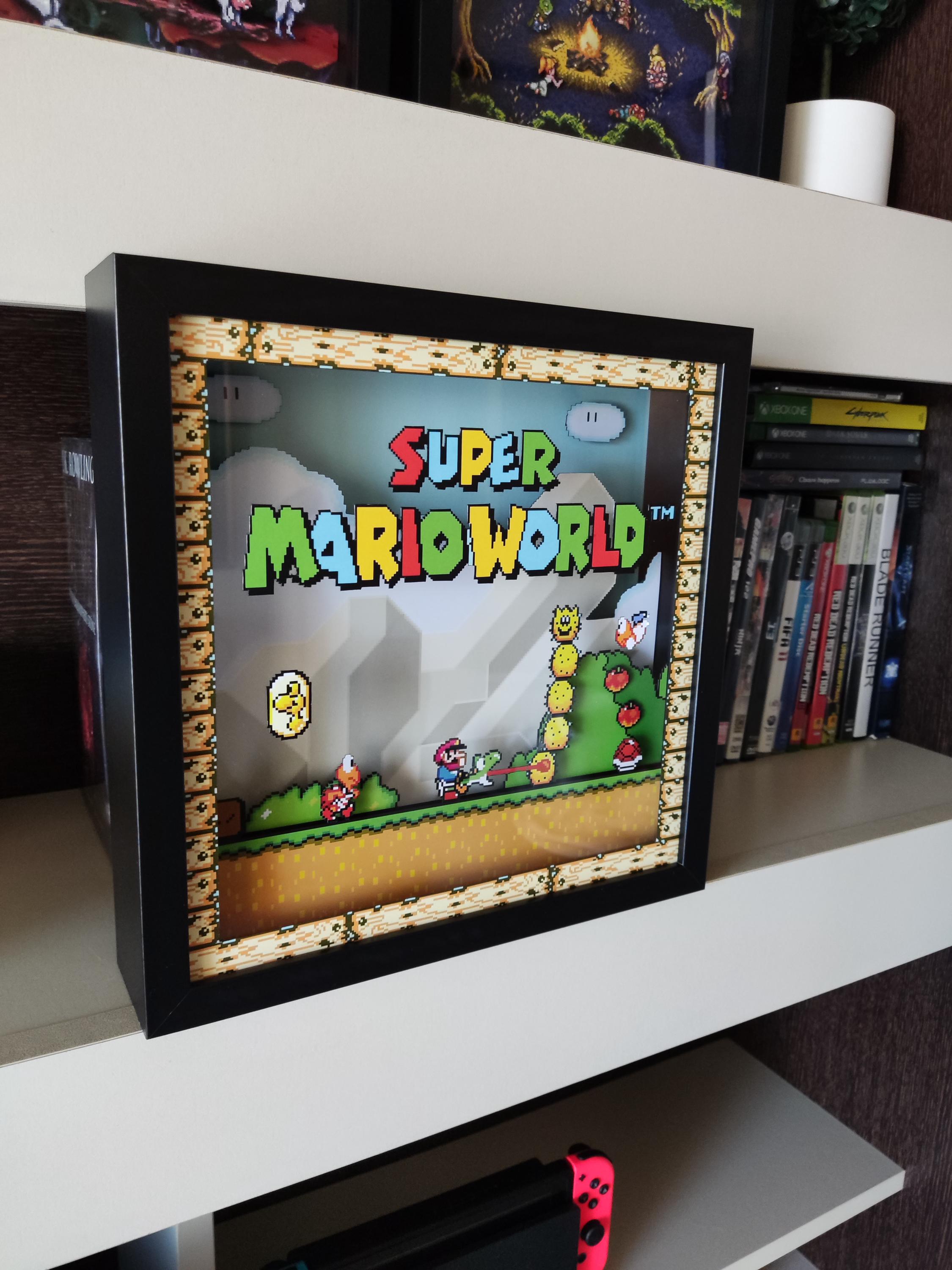 Super Mario World 3d Shadow Box - Etsy