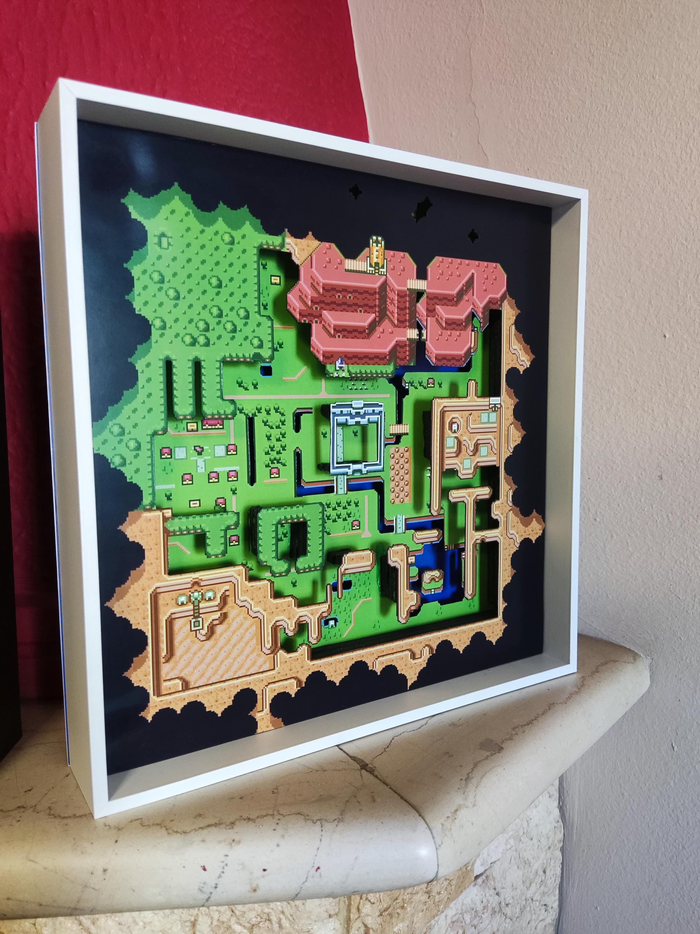 Zelda Hyrule Map 3D Shadow Box - Etsy