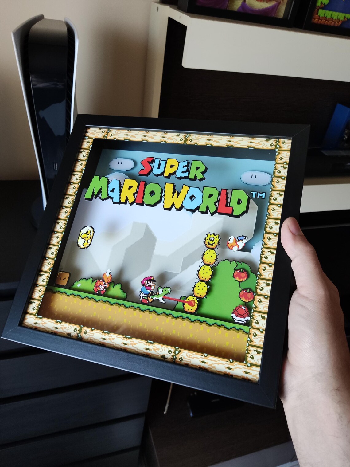 Super Mario World 3d Shadow Box - Etsy
