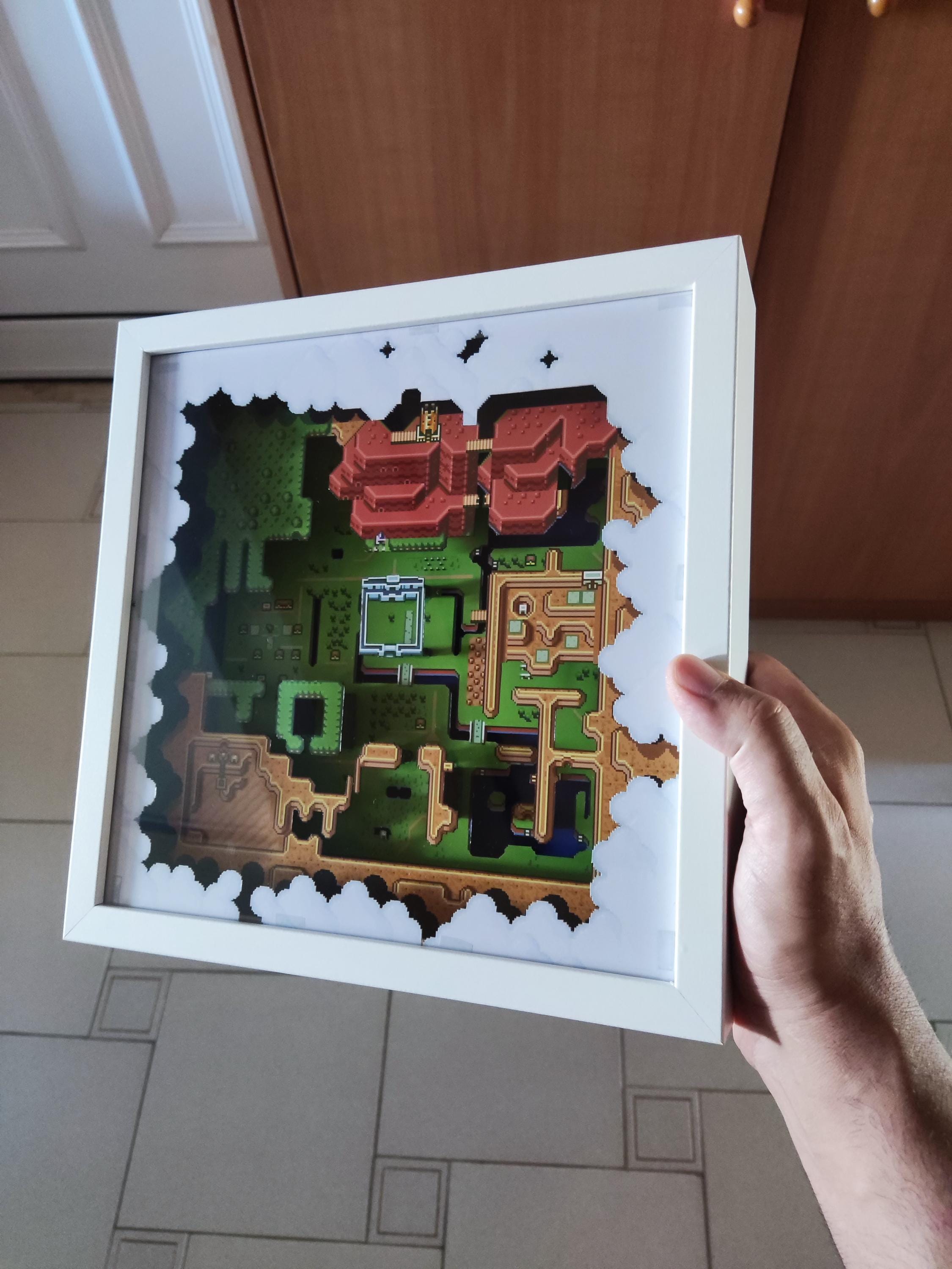 Zelda Hyrule Map 3D Shadow Box - Etsy