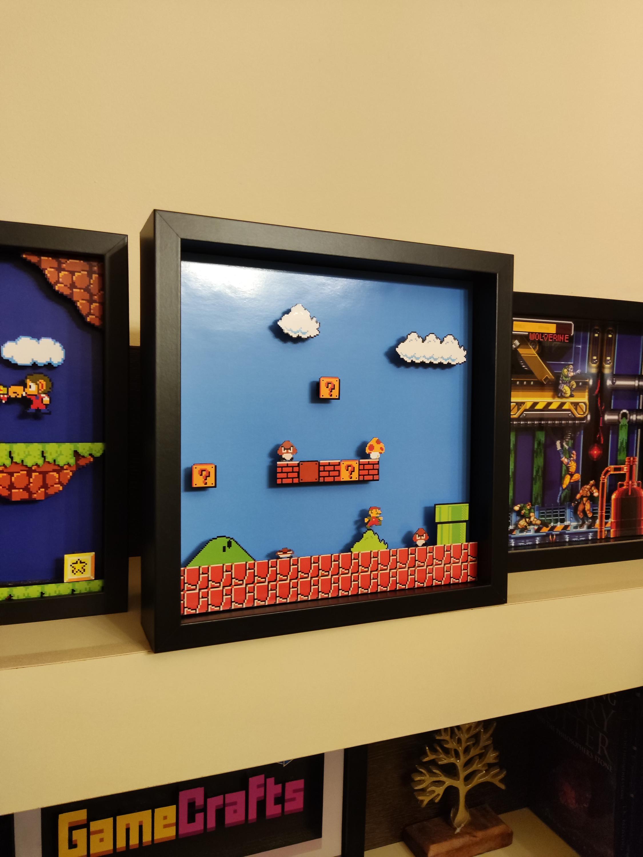 Super Mario Bros 1 3D Shadow Box - Etsy