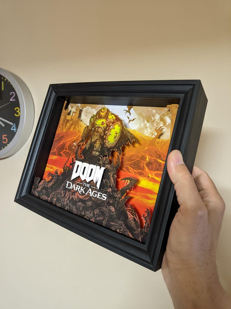 Doom the Dark Ages 3D Shadow Box - Etsy